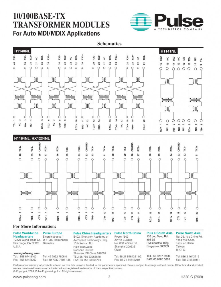 PULSE H1164NLT datasheet page 2