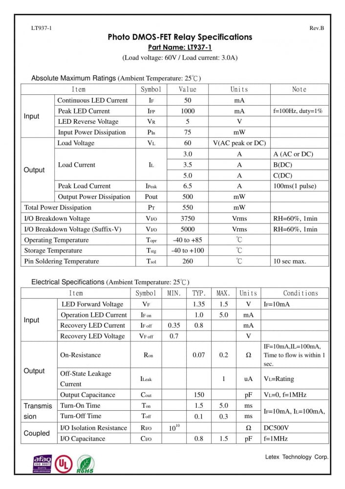 LT937-1 datasheet page 2
