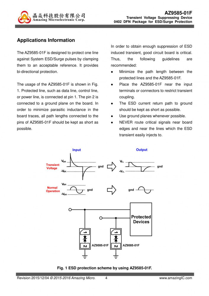 AZ9585-01F datasheet page 4