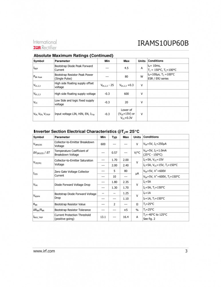 IRAMS10UP60B-2 datasheet page 3