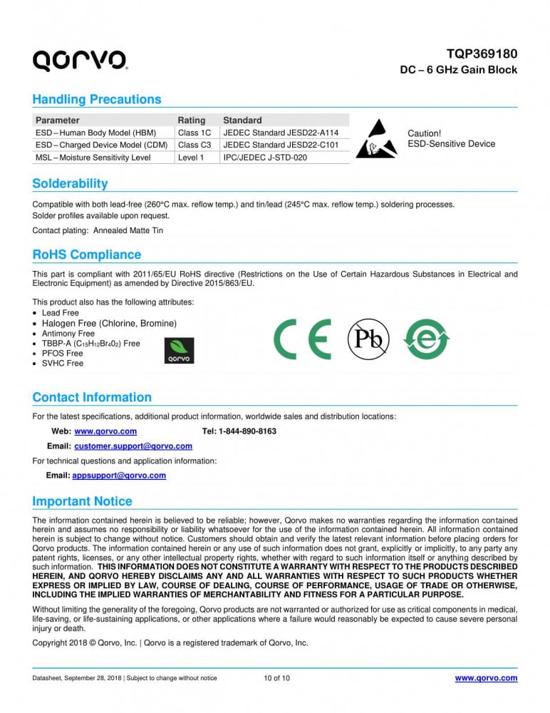 TQP369180 datasheet page 10