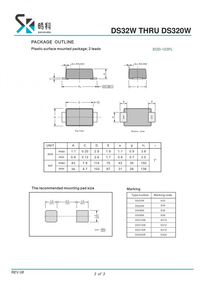 DS36W datasheet page 3