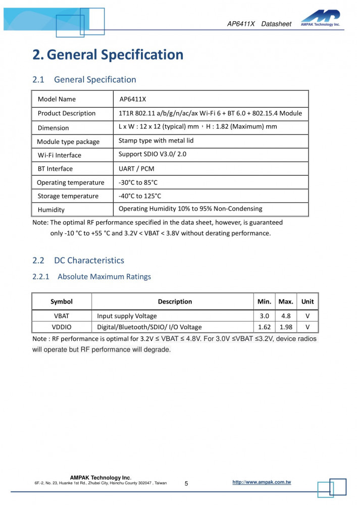AP6411X datasheet page 7