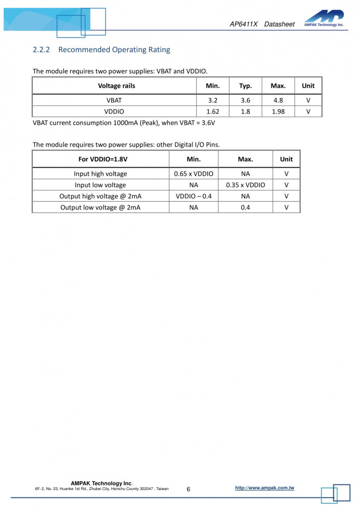 AP6411X datasheet page 8