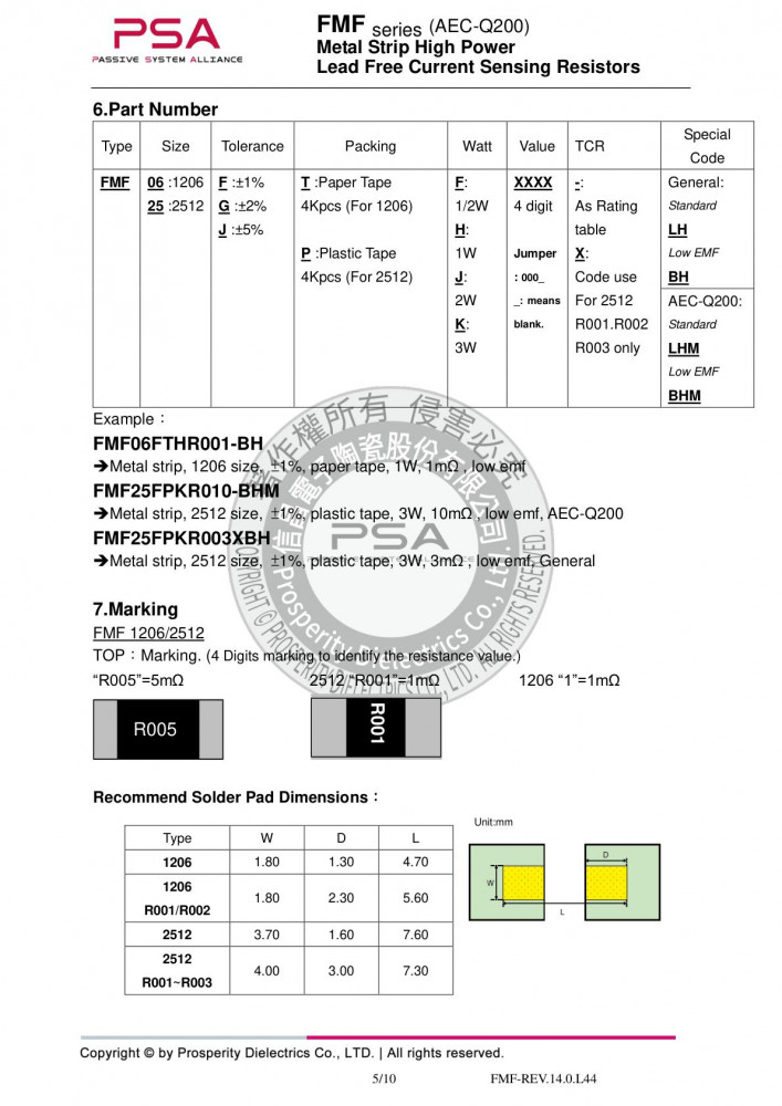 FMF datasheet page 6