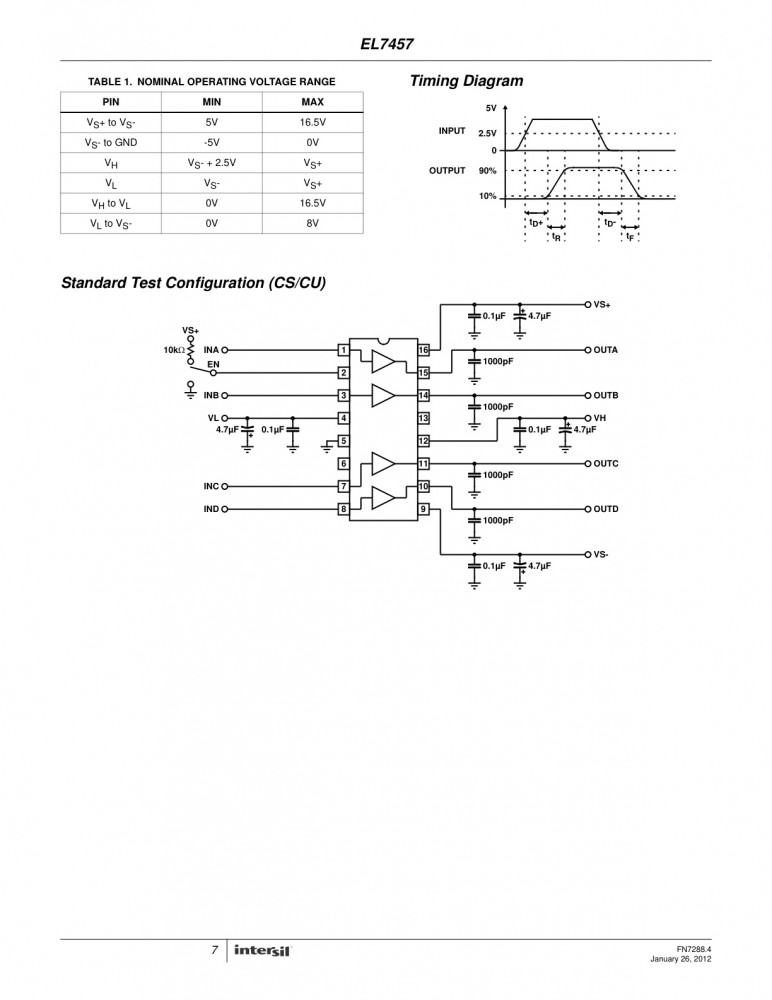 EL7457 datasheet page 7