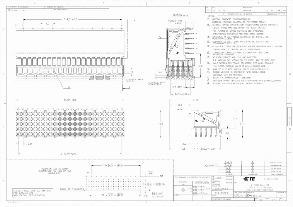 TE Connectivity 5352152-1 technical drawing preview
