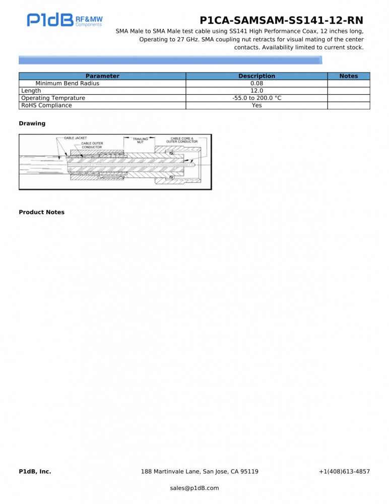 P1CA-SAMSAM-SS141-12-RN product documentation page 2