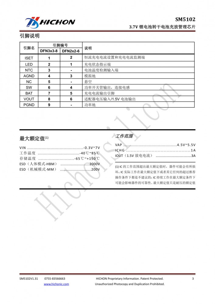 SM5102 datasheet page 3
