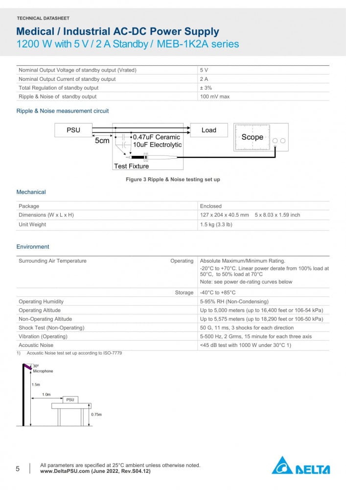 DELTA MEB-1K2A technical document page 5