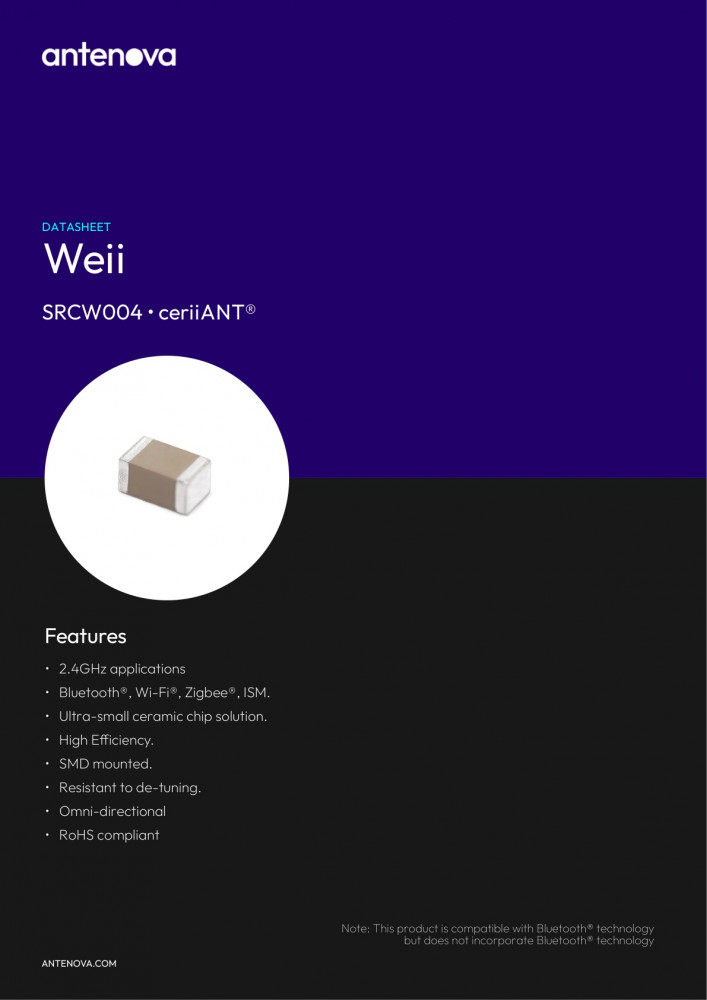 Weii SRCW004 datasheet page 1