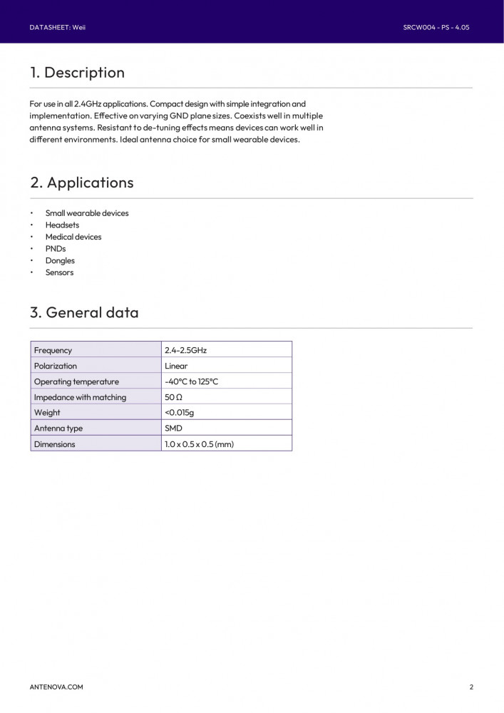 Weii SRCW004 datasheet page 2
