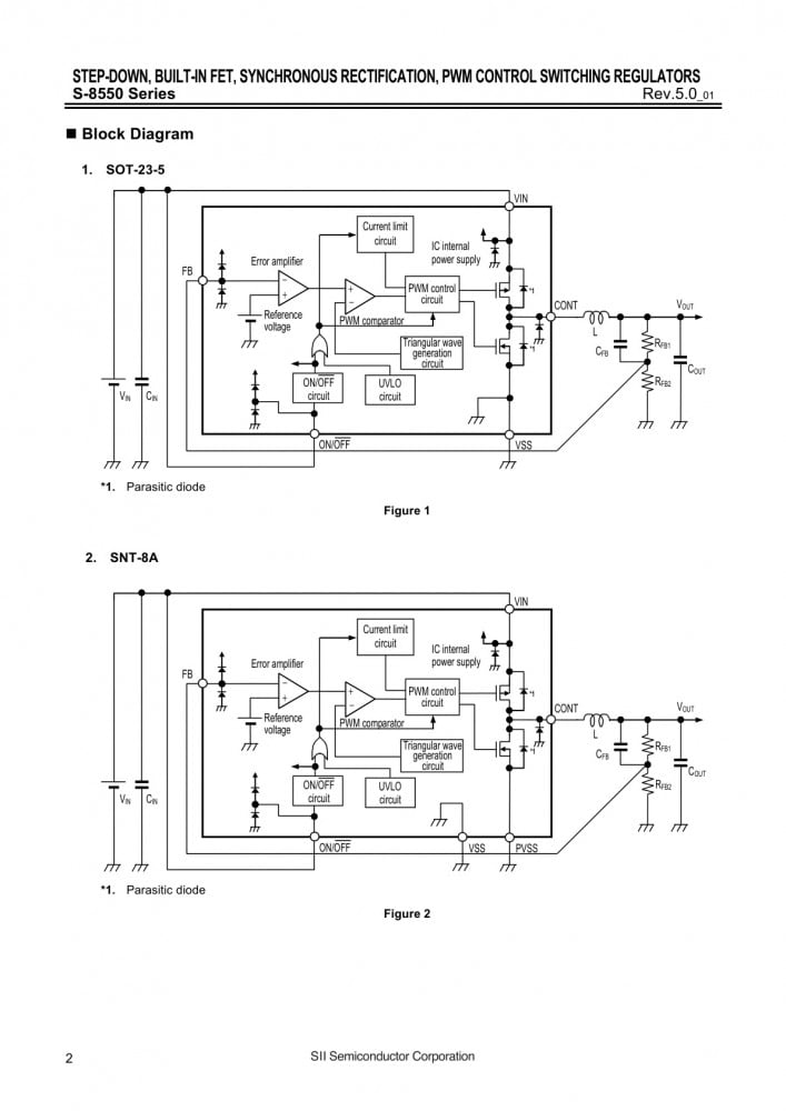 S-8550 Series datasheet page 2