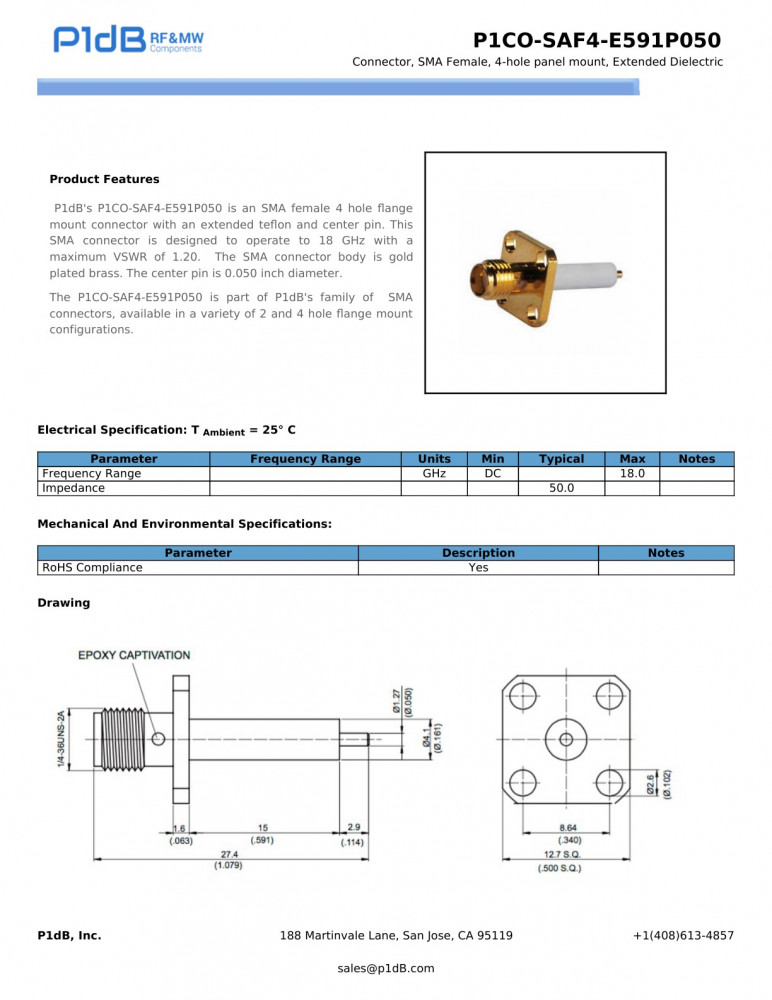 P1CO-SAF4-E591P050 product documentation page 1