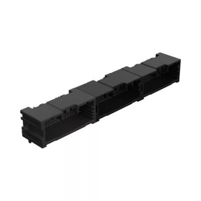 Mini50 Sealed Receptacle, Single Row, without CPA, 10 Circuits, Polarization Option B, Light Gray