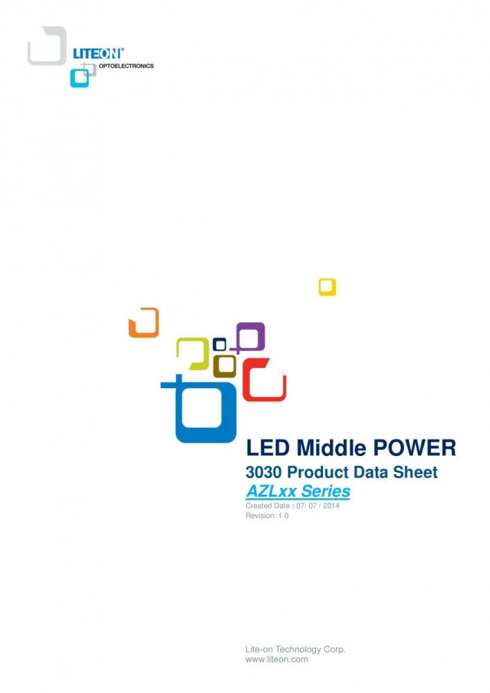 LTW-3030AZL40 datasheet page 1