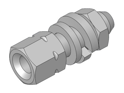 FCT Female Screw Lock, M3 Inner and Outer Thread, 12.70mm Length, Tin-Plated Steel