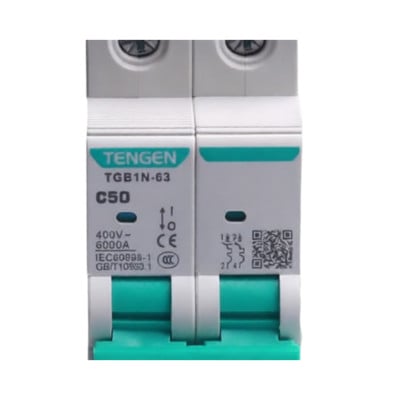 TENGEN TGB1N-63 2P C50 Miniature Circuit Breaker for sale