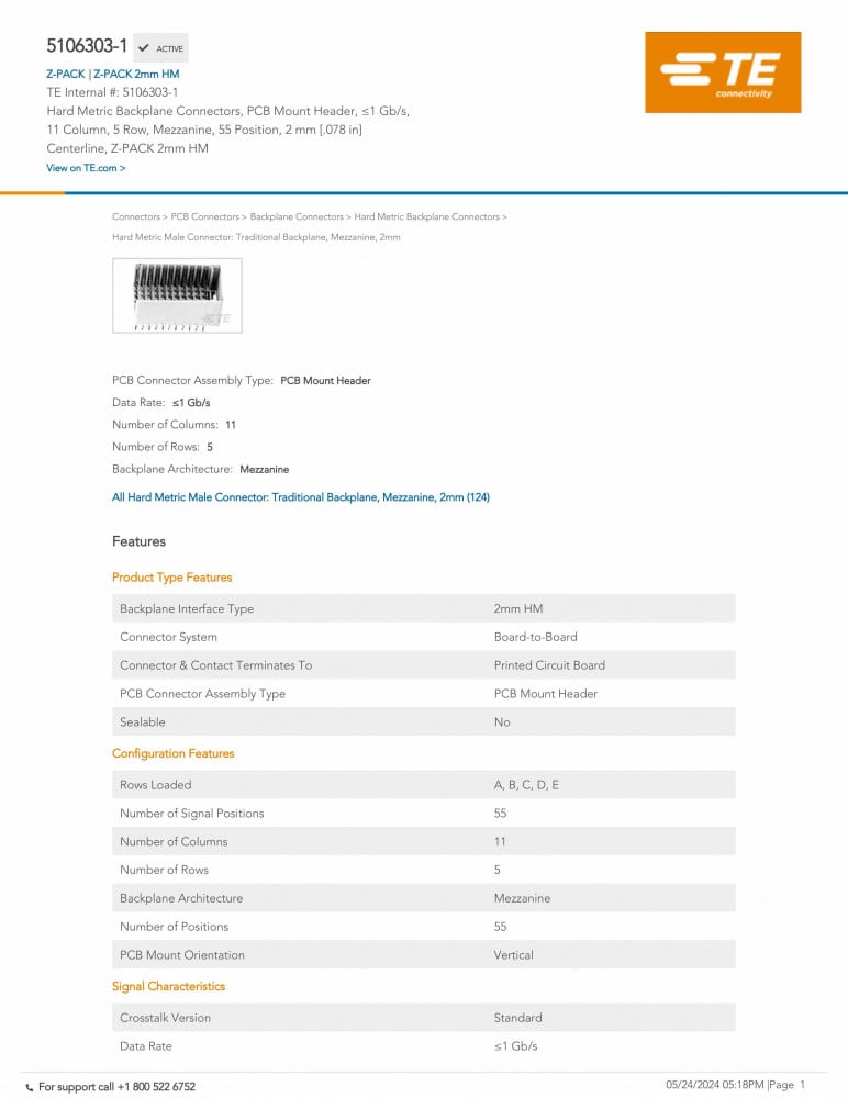 5106303-1 technical document page 1