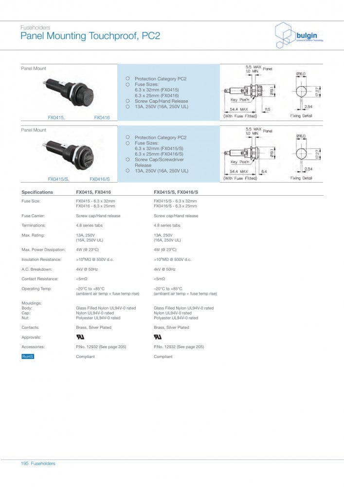 Bulgin fuseholder document page 6