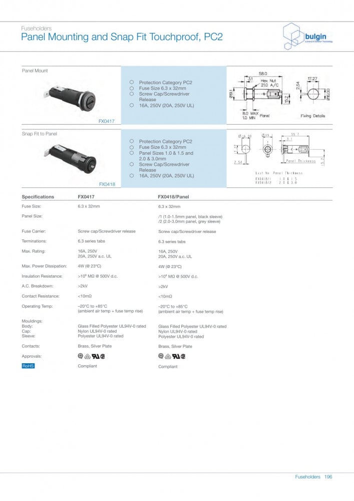 Bulgin fuseholder document page 7