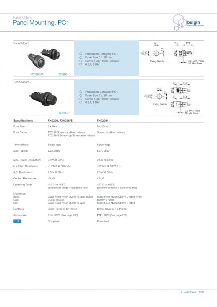 Bulgin fuseholder document page 9