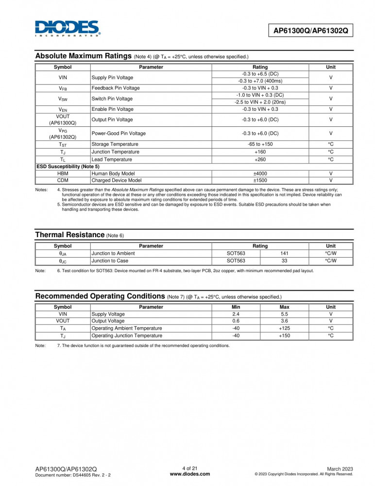 AP61302QZ6-7 datasheet page 4