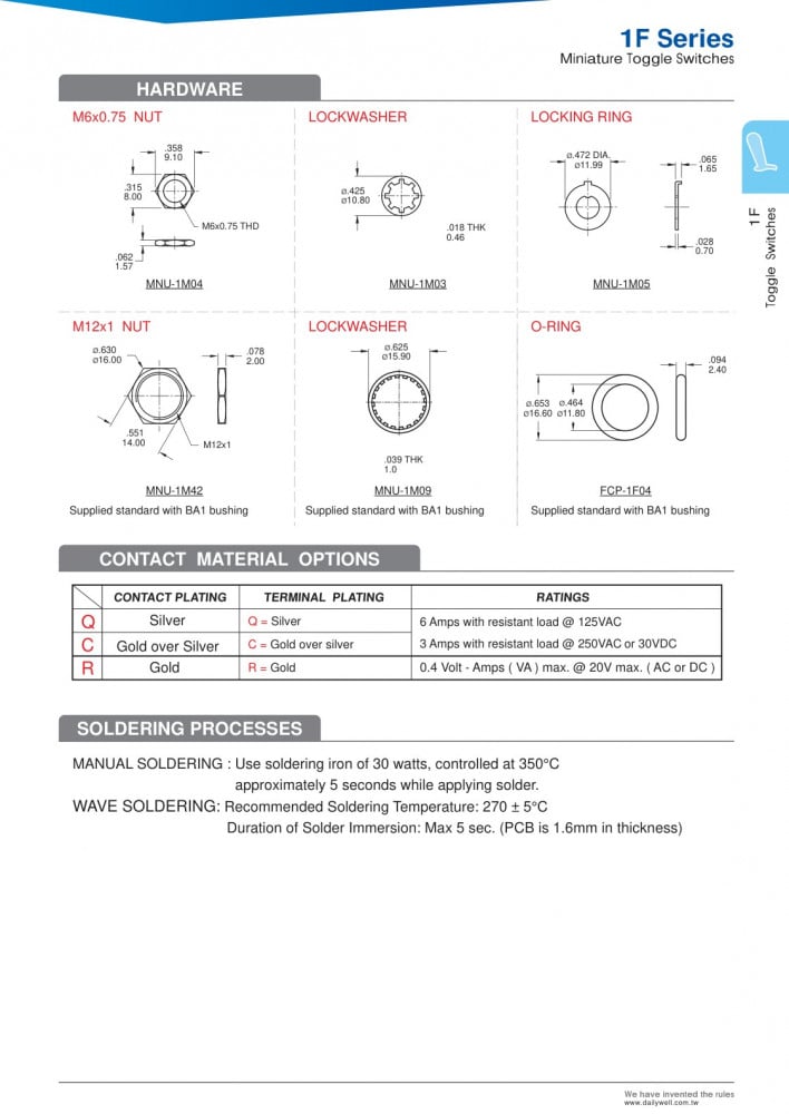 Dailywell 1F series datasheet page 5