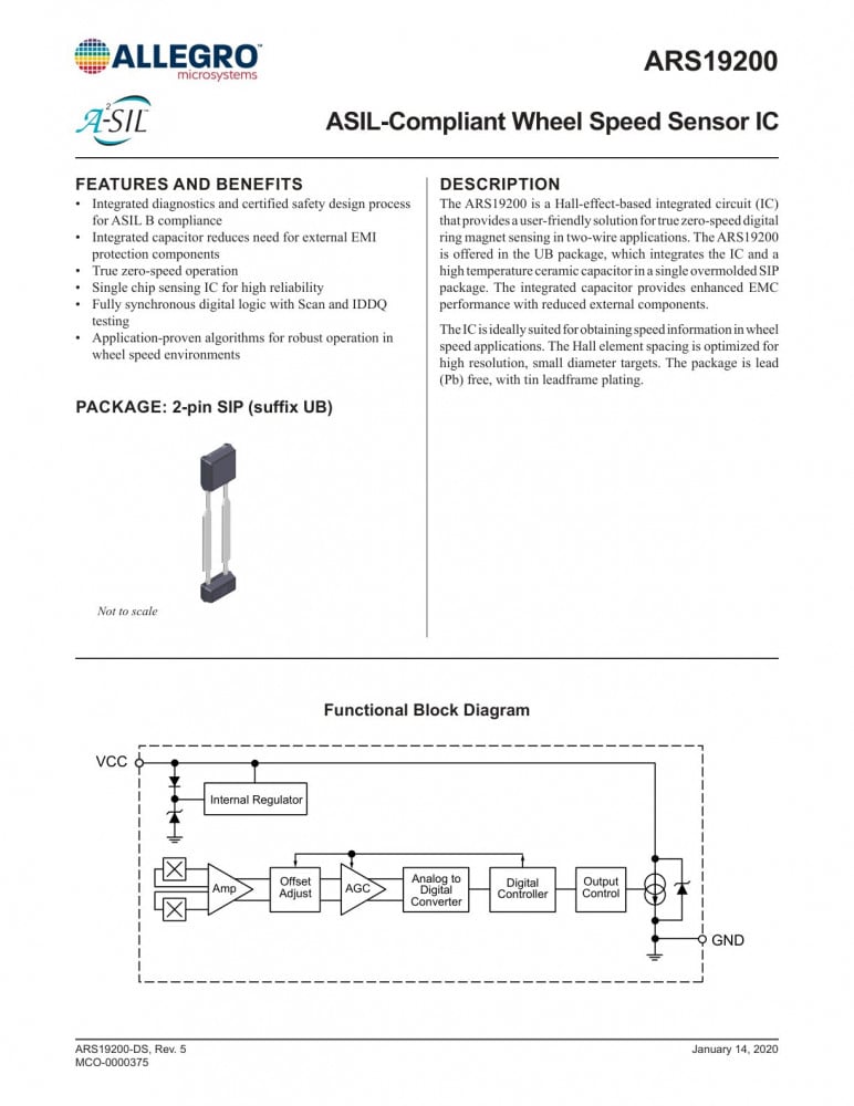 ARS19200 datasheet page 1