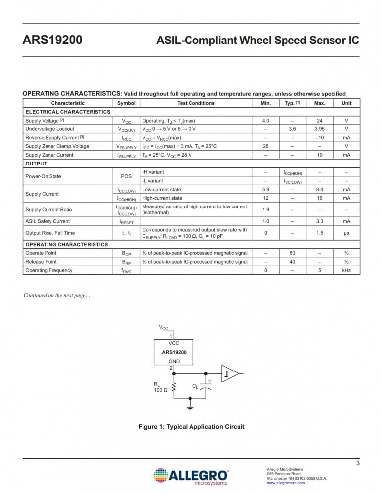 ARS19200 datasheet page 3
