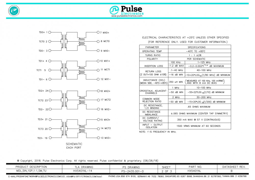 HX5401NLT technical document page 2