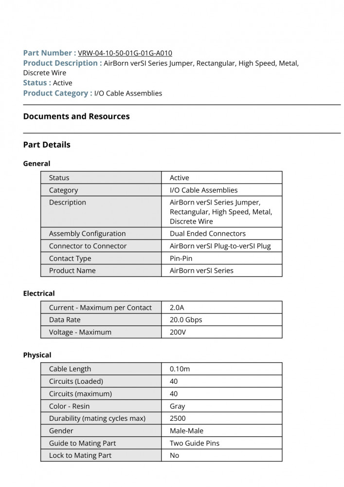 VRW-04-10-50-01G-01G-A010 technical document page 1