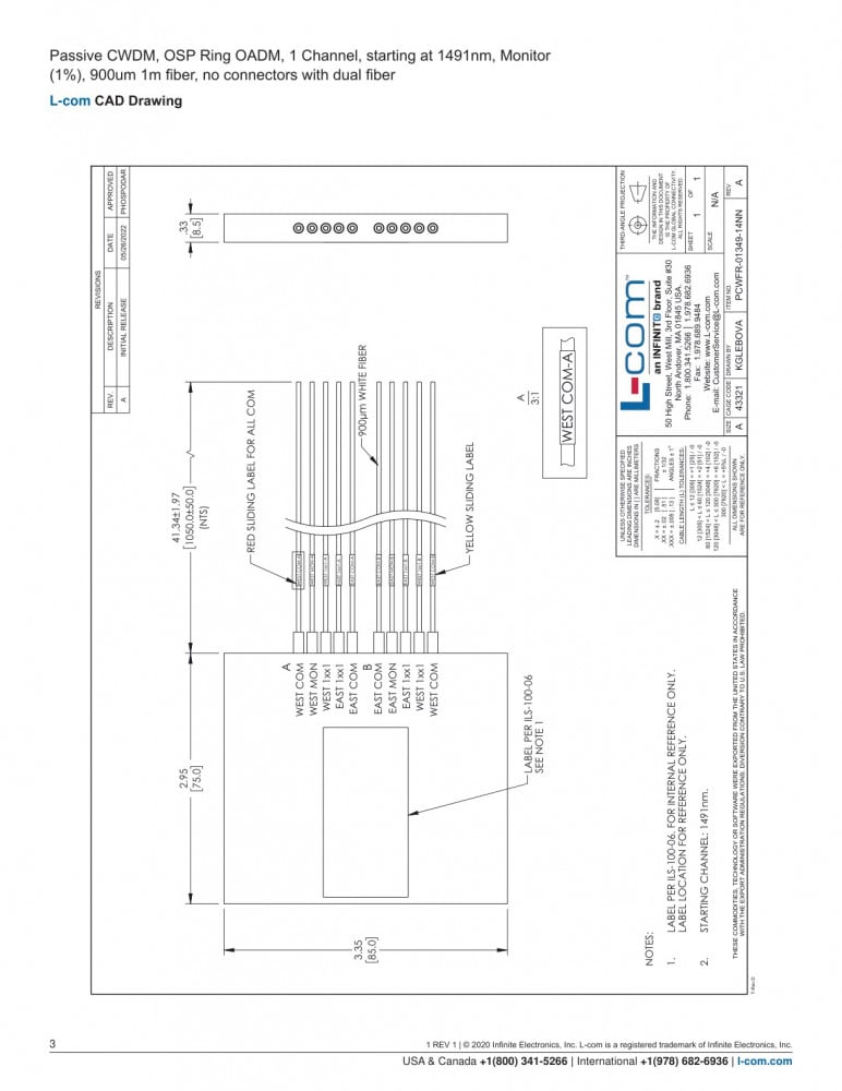 PCWFR-01349-14NN technical document page 3