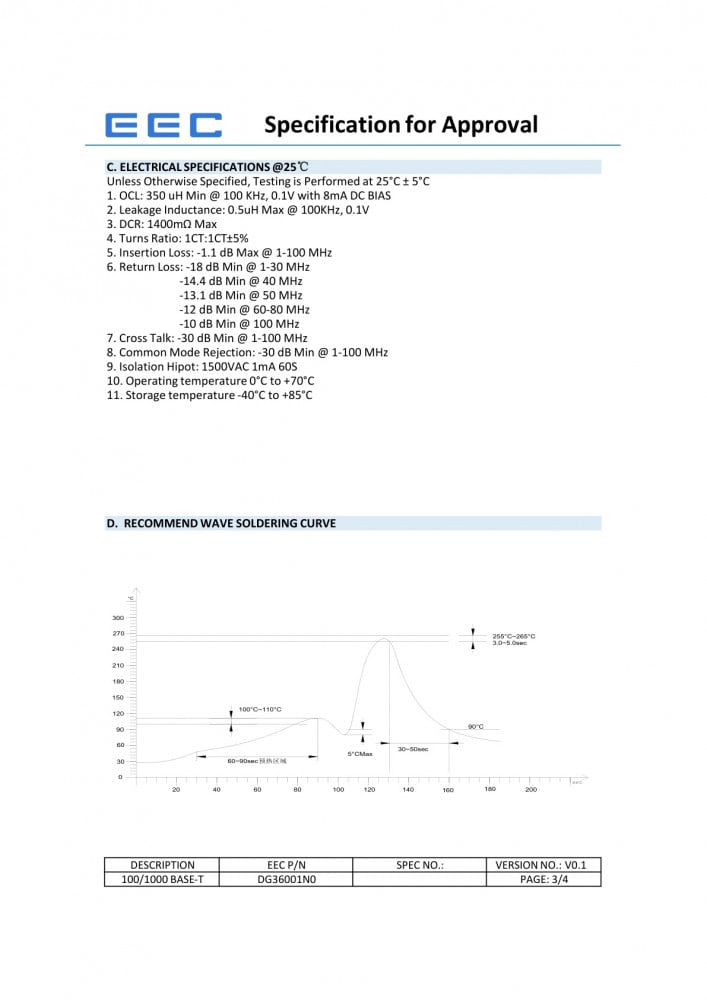 DG36001N0 approval specification page 4