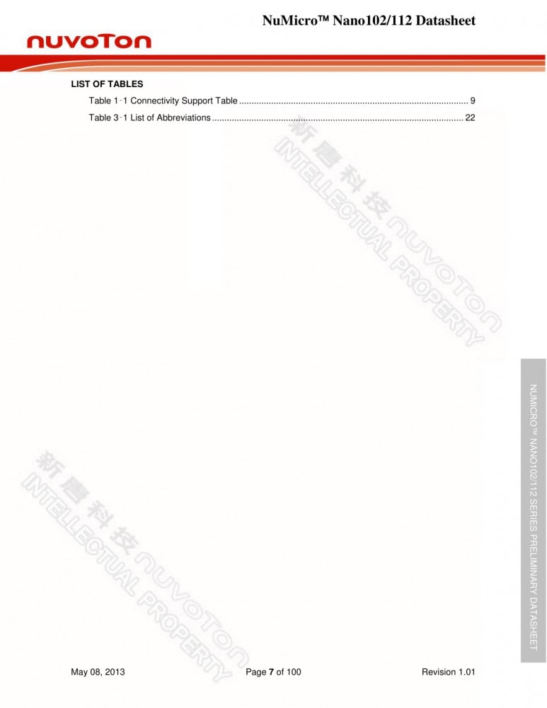 NANO112 datasheet page 7