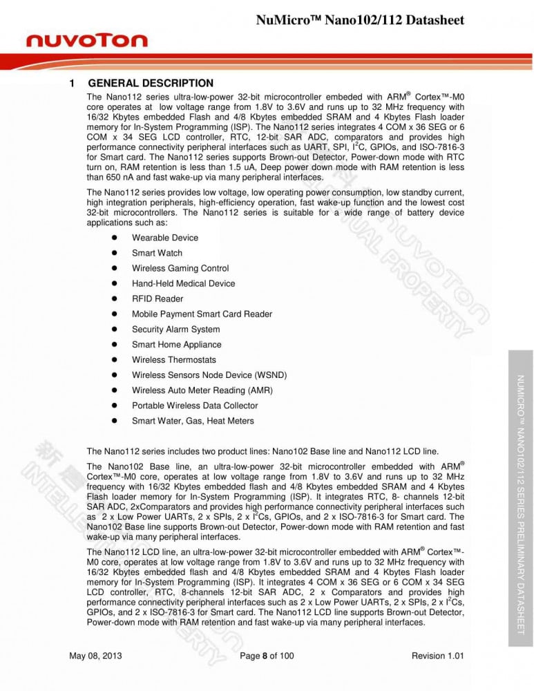 NANO112 datasheet page 8