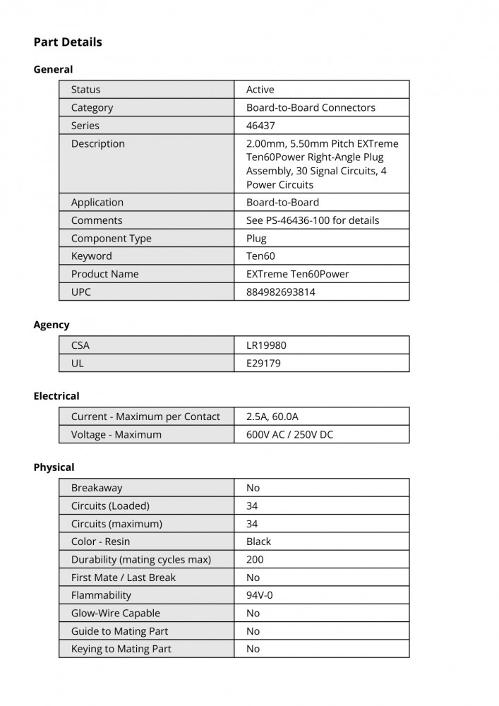 MOLEX 464371223 technical document image, page 2