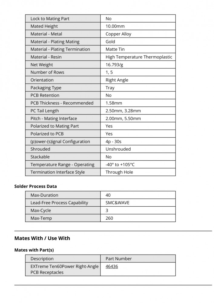 MOLEX 464371223 technical document image, page 3