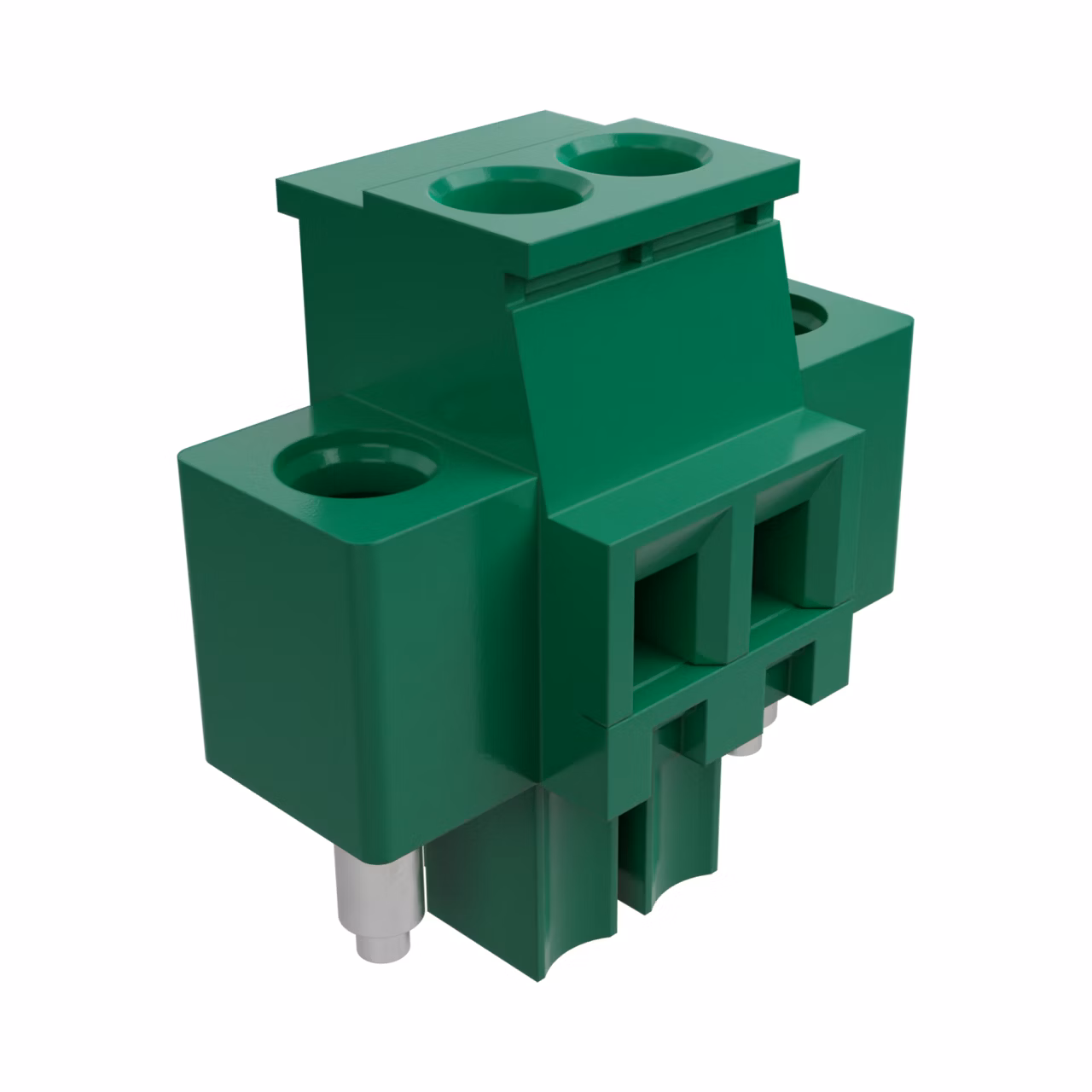3.81mm Pitch Eurostyle Vertical Plug, with Retention Screws and Standard  Imprinting, Rear Wire Entry, Green Housing, 2 Circuits for sale