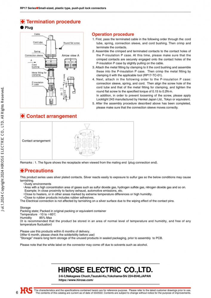 HRS RP17 Series datasheet page 6