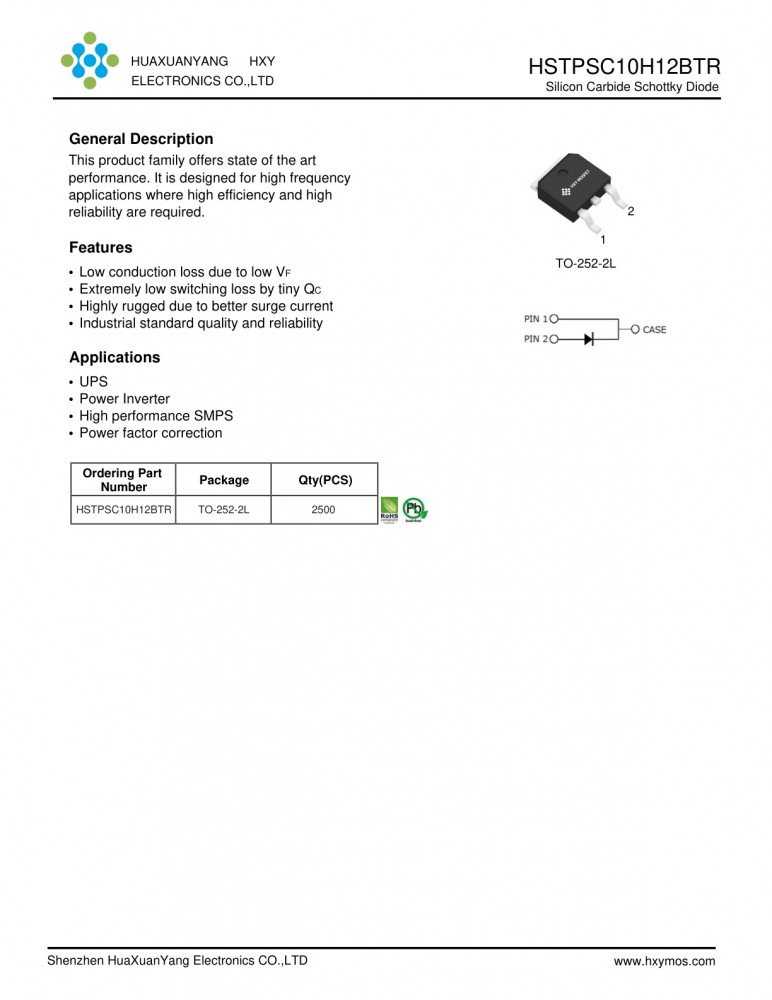 HSTPSC10H12BTR datasheet page 1