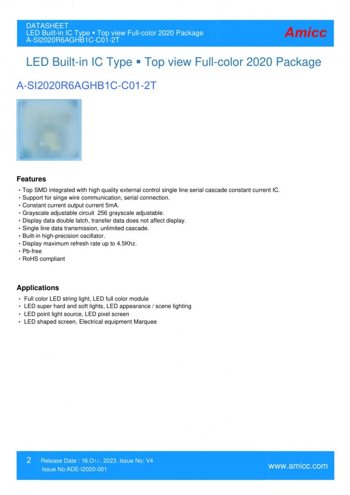A-SI2020R6AGHB1C-C01-2T datasheet page 2
