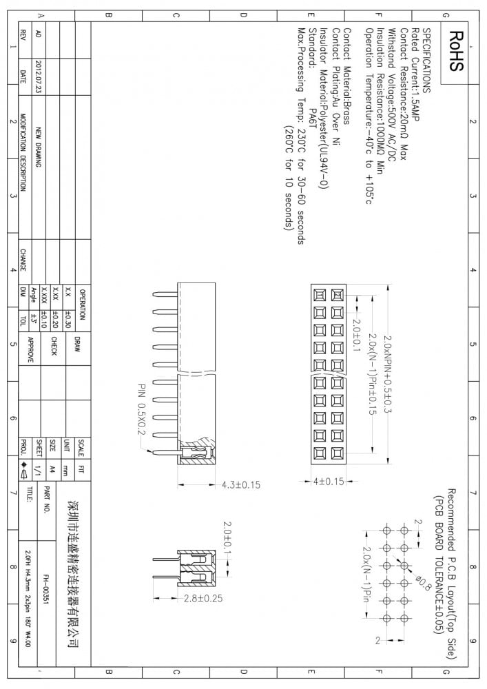 FH-00351 technical drawing preview