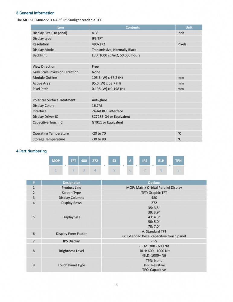 MOP-TFT480272-43A-IPS hardware manual page 4