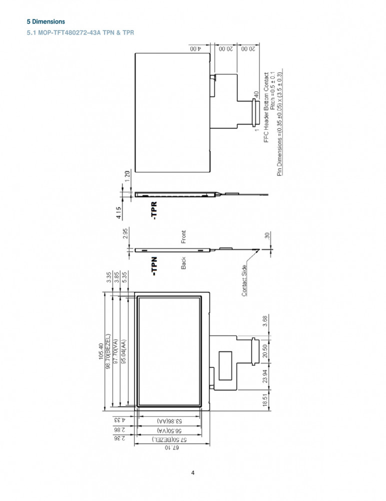 MOP-TFT480272-43A-IPS hardware manual page 5