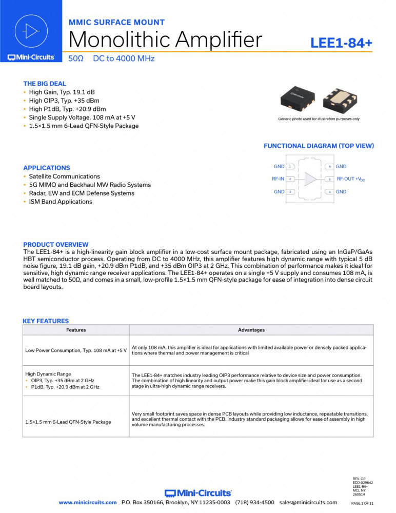 LEE1-84+ technical document page 1