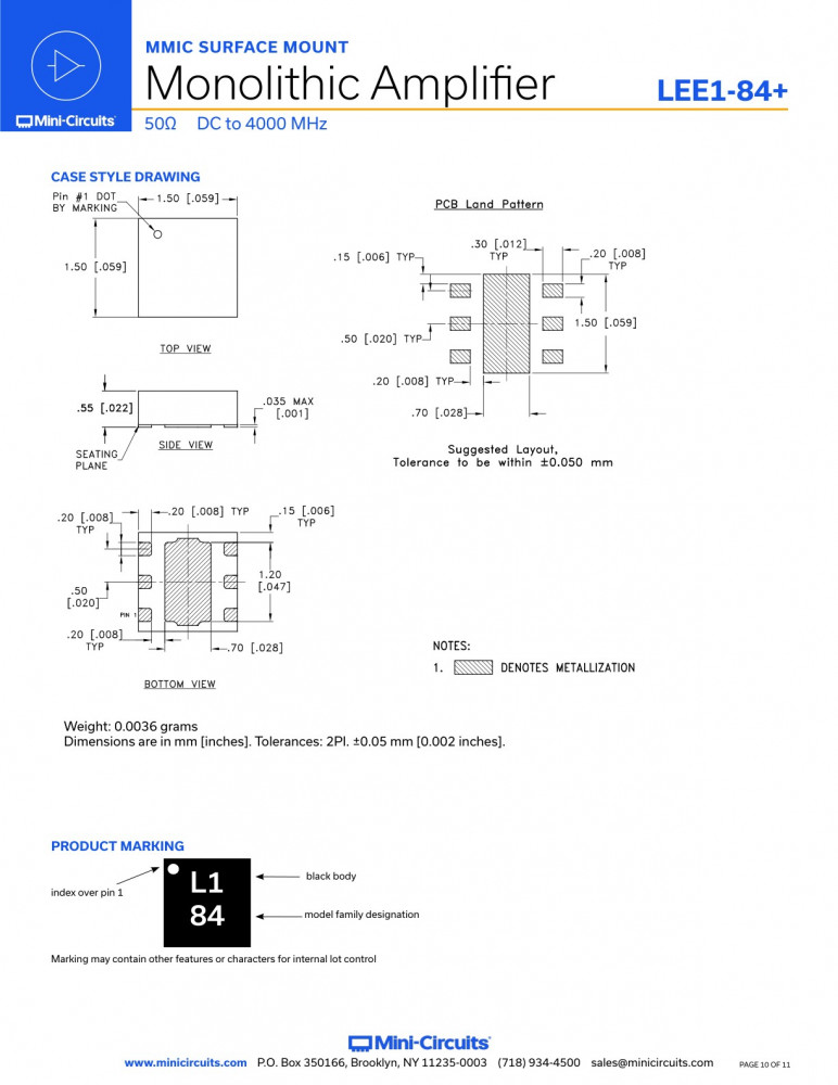 LEE1-84+ technical document page 10