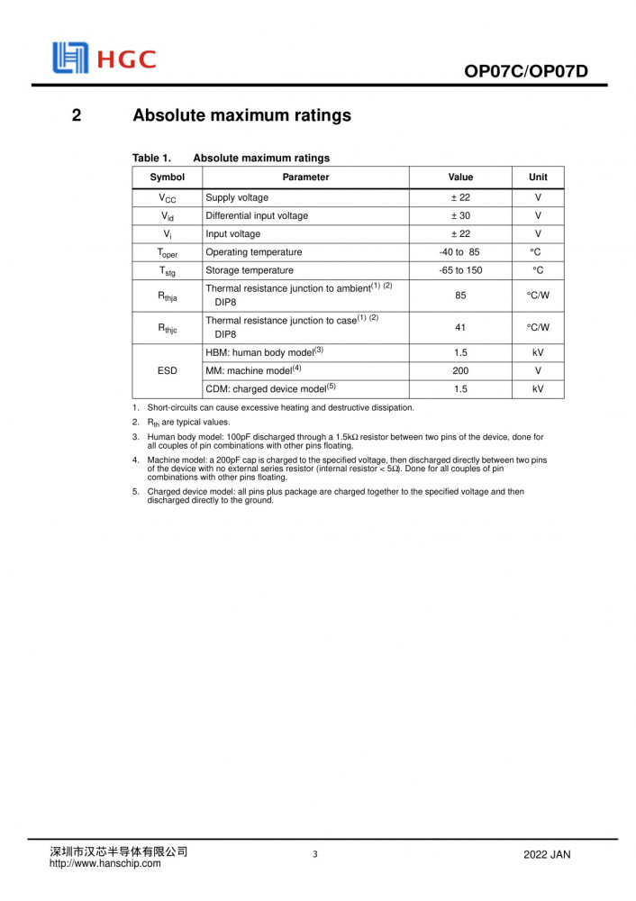 OP07CDRG datasheet page 3