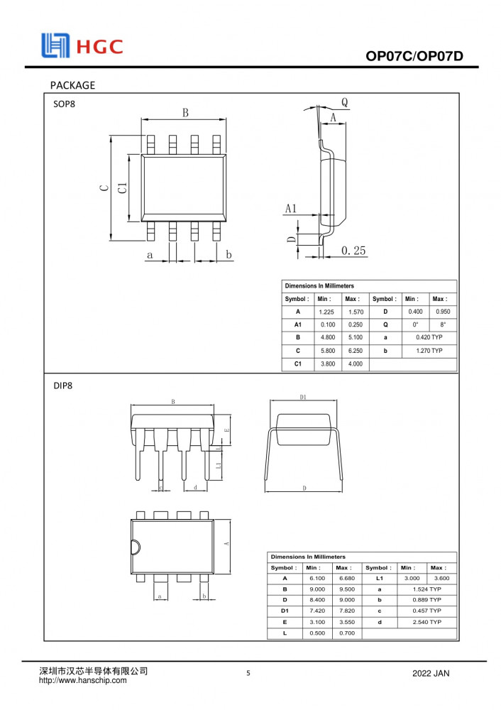 OP07CDRG datasheet page 5