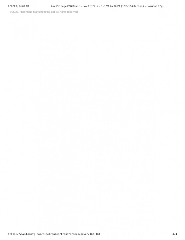 Hammond 162-164 Series datasheet page 4
